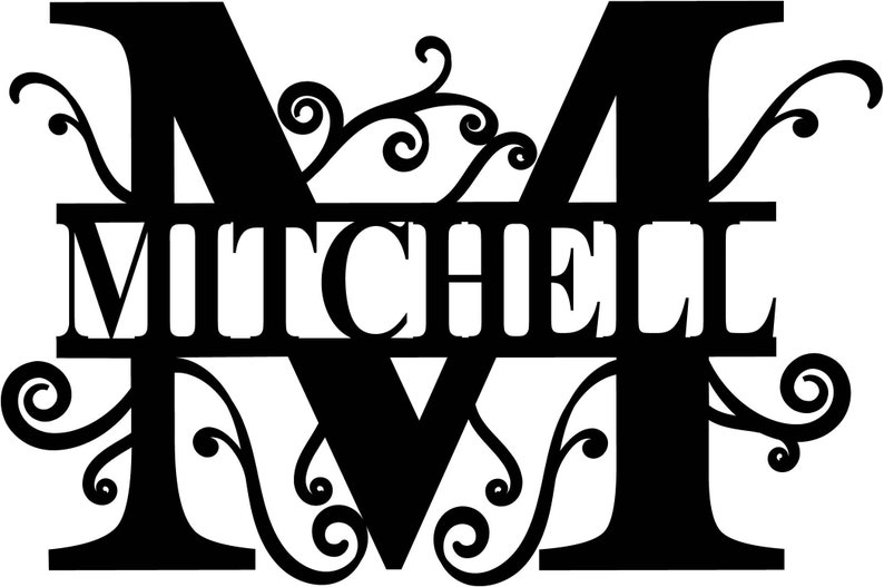 Mitchell SVG Monogram - Digital Download Only - No Physical Product ...