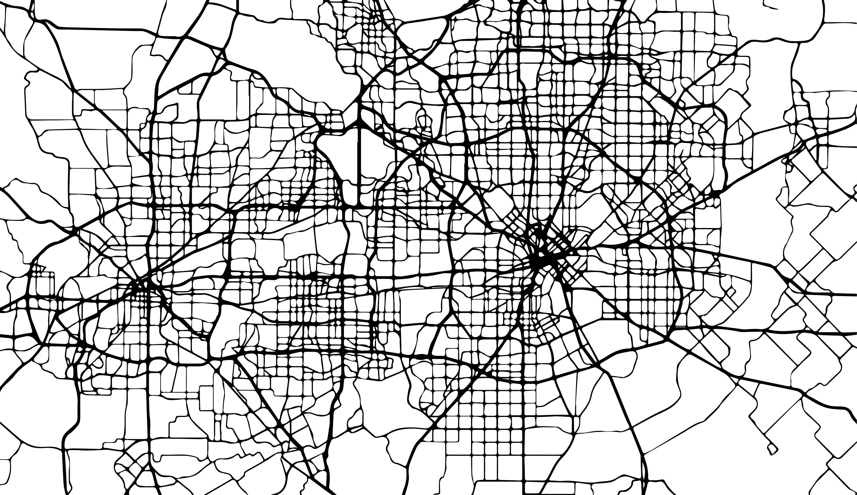 Dallas Ft Worth Map Vector in SVG - Digital Download Only - Etsy