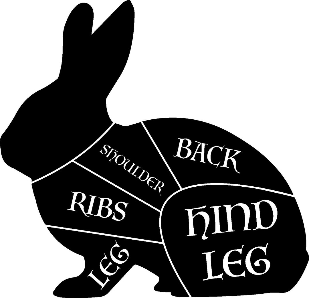 Rabbit Cuts Vector - Downloadable File for Butchers and Meat Lovers! - Etsy