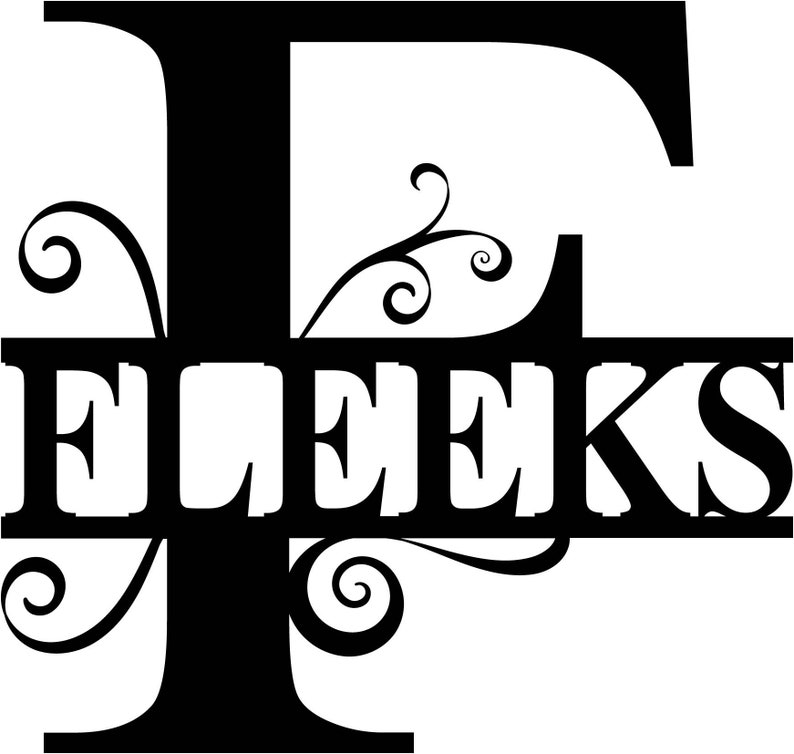 Fleeks SVG Monogram Digital Download Only No Physical Product Great for ...