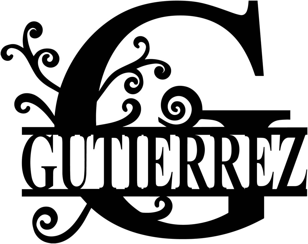 Gutierrez SVG Monogram - Digital Download Only - No Physical Product ...