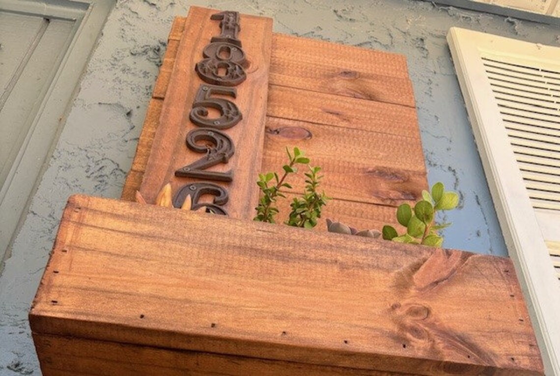 Custom Wooden Address / House Number Sign - Etsy