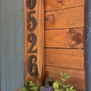 Custom Wooden Address / House Number Sign - Etsy