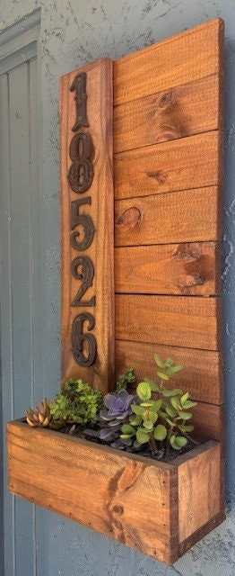 Custom Wooden Address / House Number Sign - Etsy