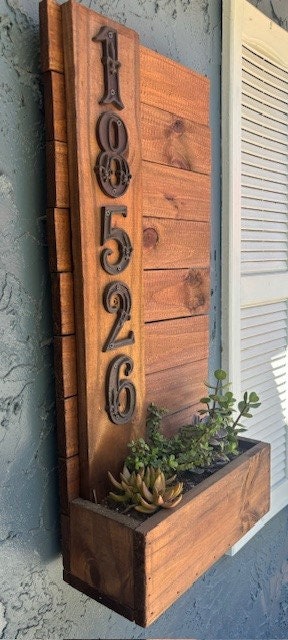 Custom Wooden Address / House Number Sign - Etsy