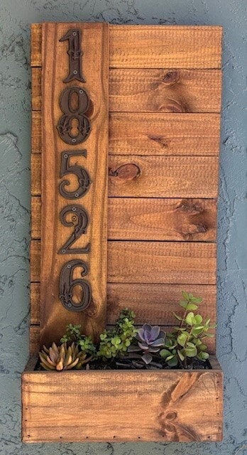Custom Wooden Address / House Number Sign - Etsy