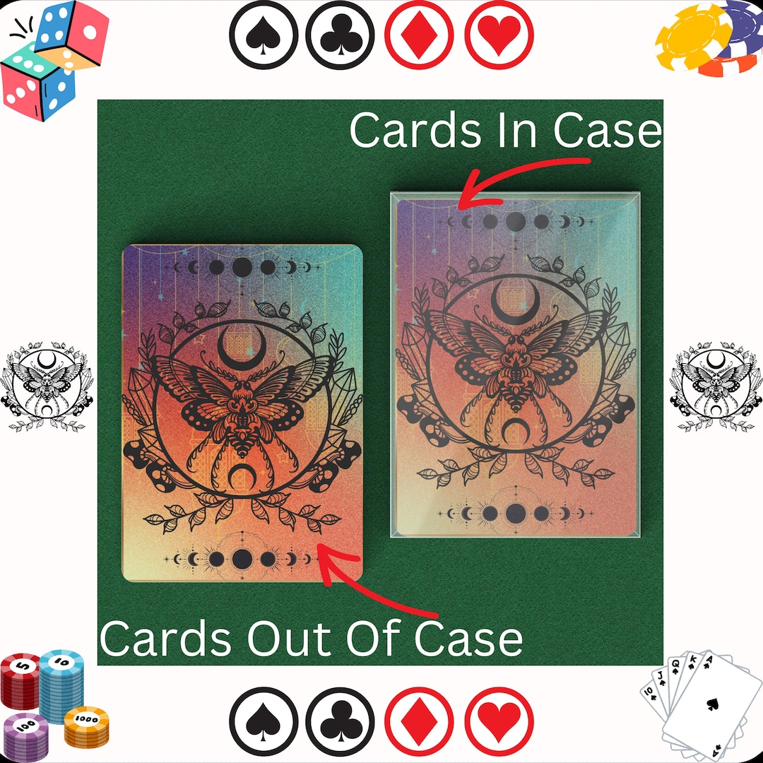 Moth Playing Cards. Collector Design Playing Card Set. 52 Card Deck ...