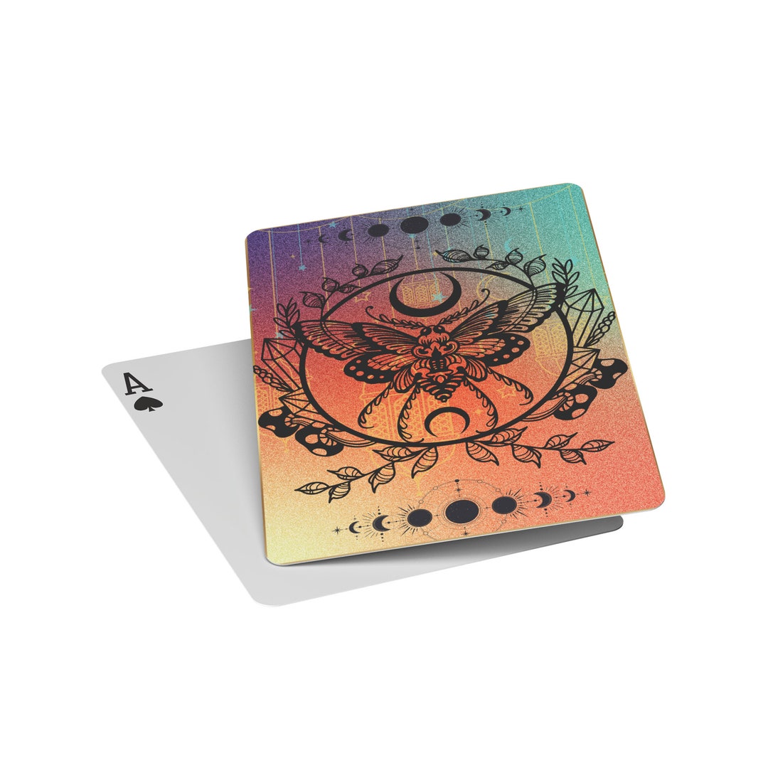 Moth Playing Cards. Collector Design Playing Card Set. 52 Card Deck ...