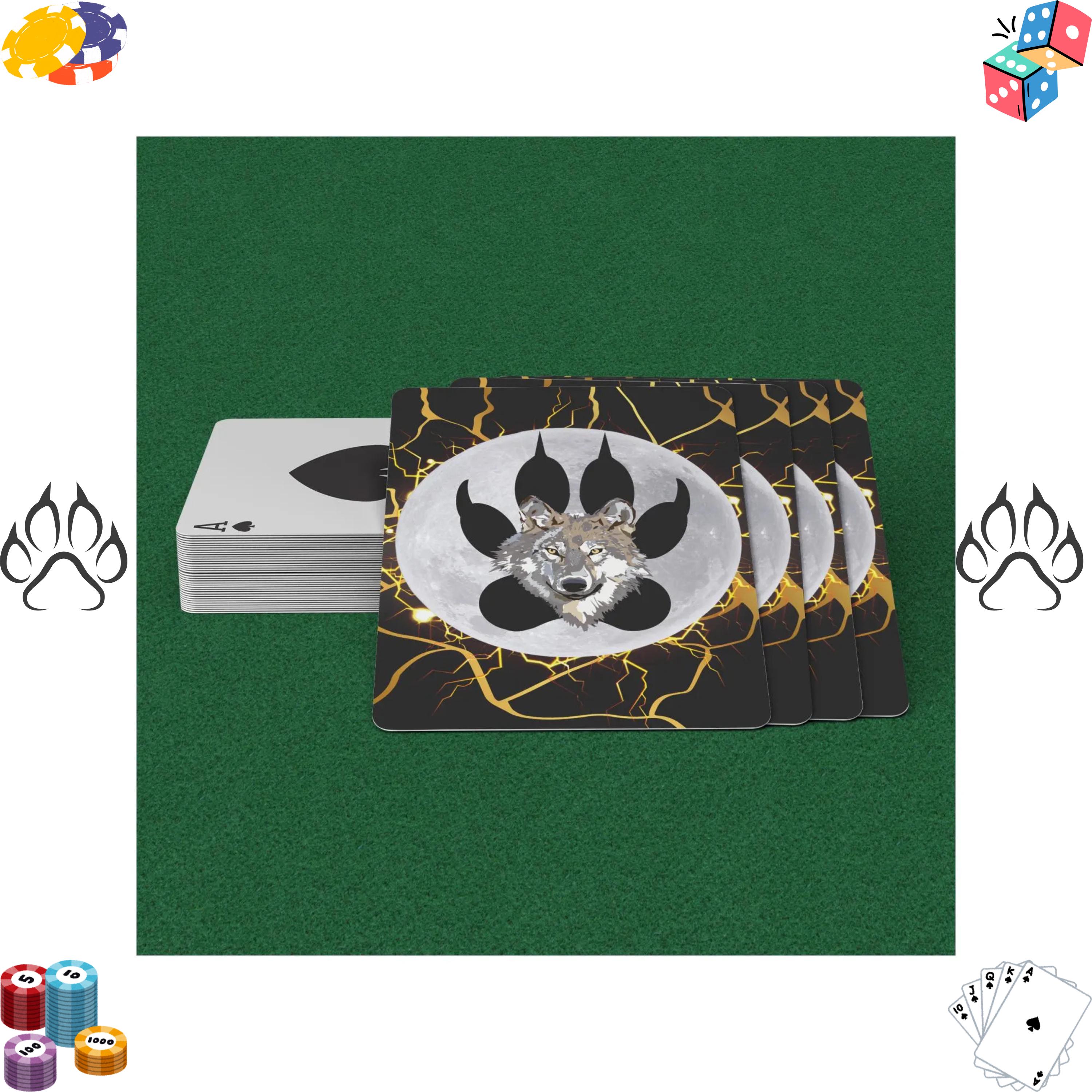 Wolf Moon Playing Cards. Wolf Deck of Cards. 52 Cards With Jokers and ...