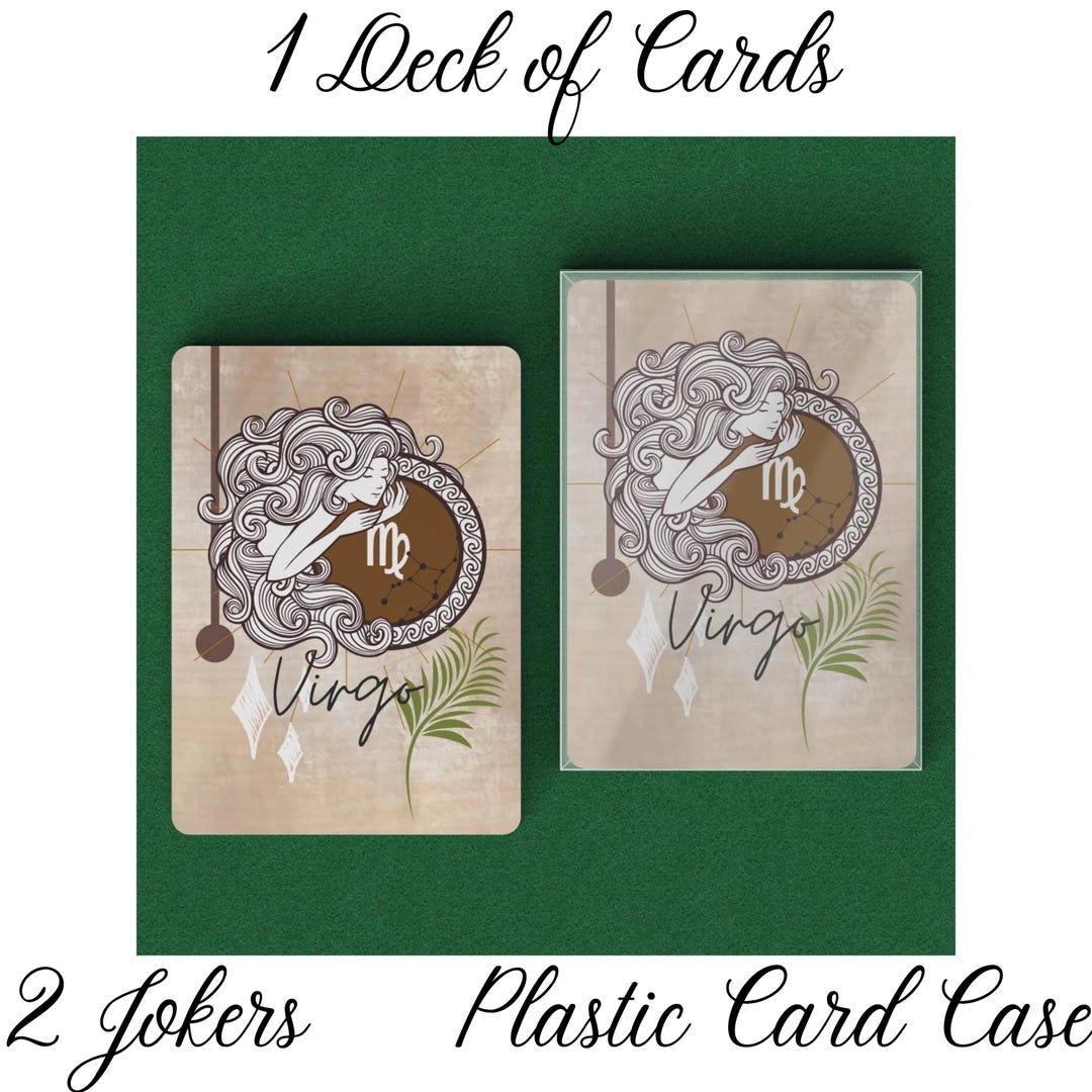 Virgo Zodiac Playing Cards: Astrology Gift, Family Game Night - Etsy