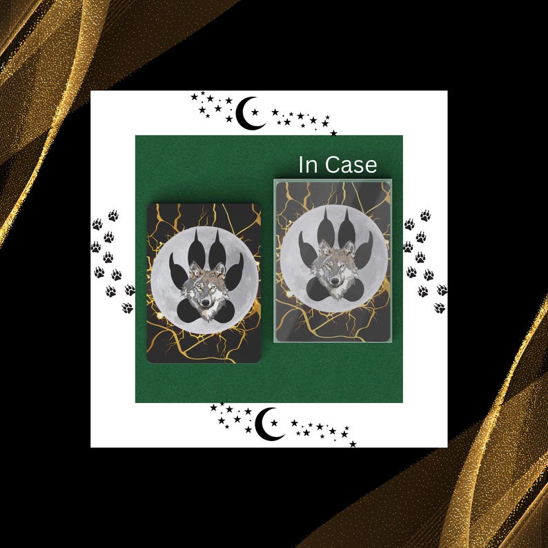Wolf Moon Playing Cards. Wolf Deck of Cards. 52 Cards With Jokers and ...