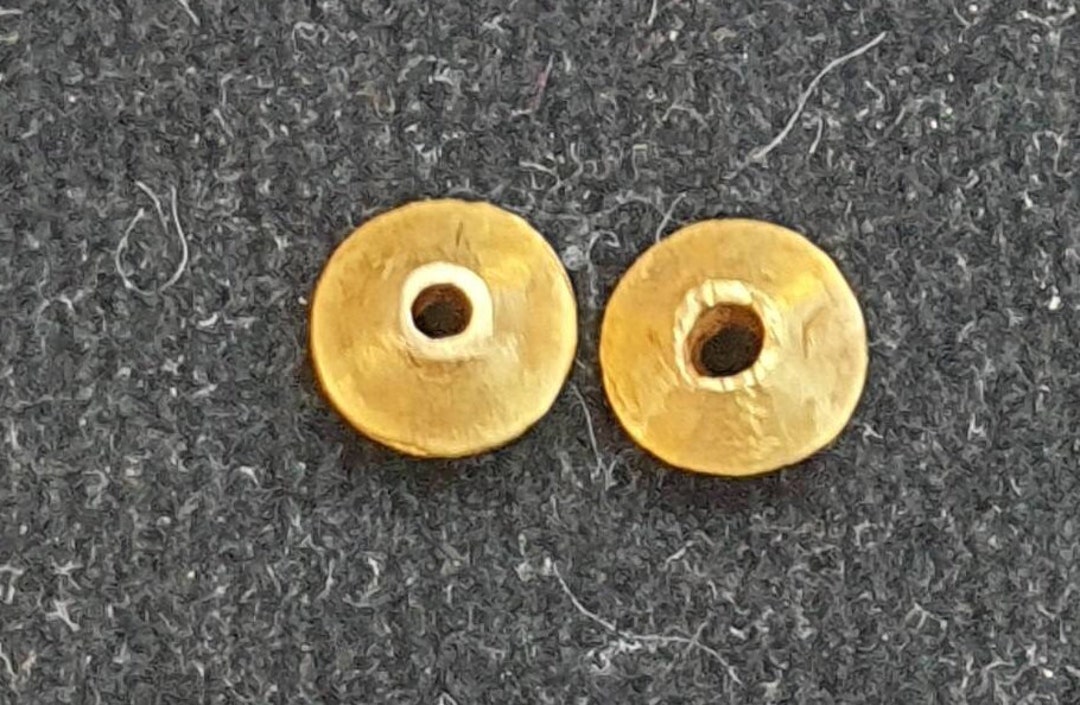 Antique Genuine Solid 22K Gold Spindle Whorl Spacer Bead for Jewelry ...