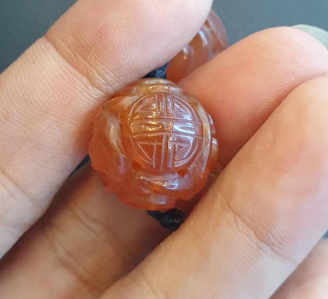 Top Quality!! 1 Piece Vintage Carved Chinese Shou Hand Crafted 12mm ...