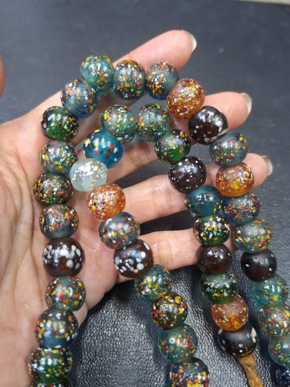 Old Indo Pacific Mixed Colors dot Translucent Monsoon… - Gem