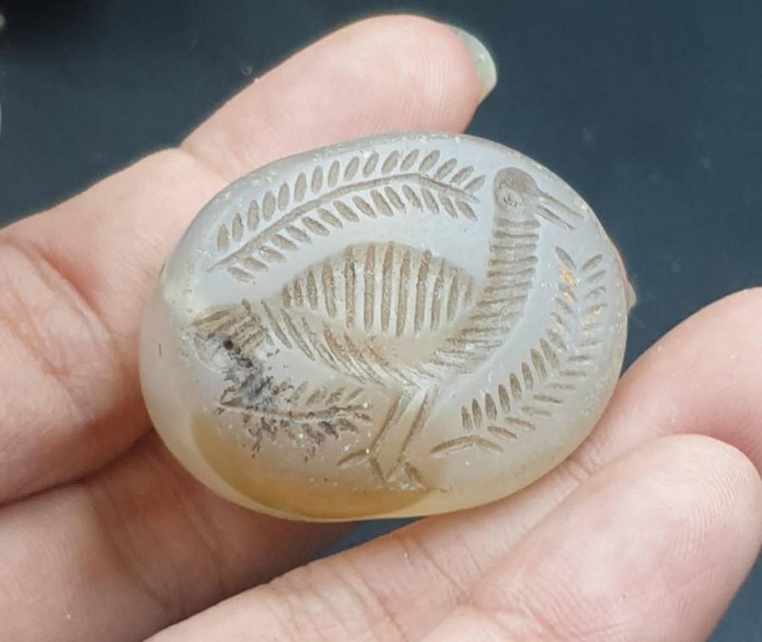 Antique Intaglio Ancient Bird Signet Stamp Old Seal Bead for Create ...
