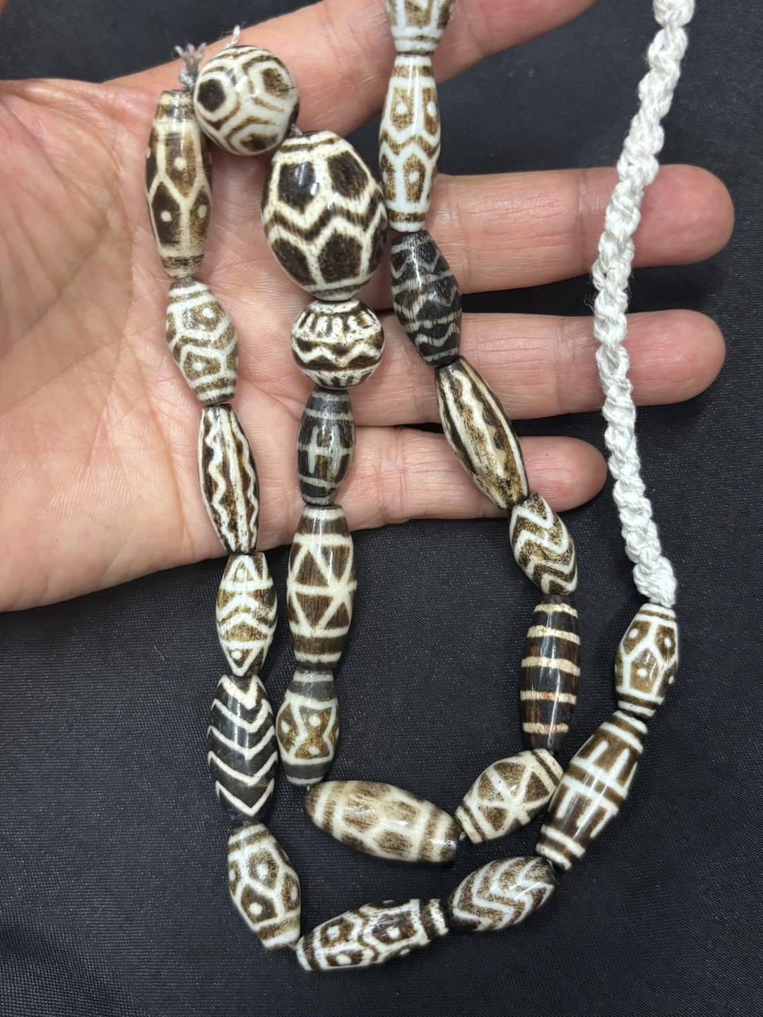 Antique Pumtek Opalised Tribal Star Lotus Pedal Bulls Eyes Basket ...