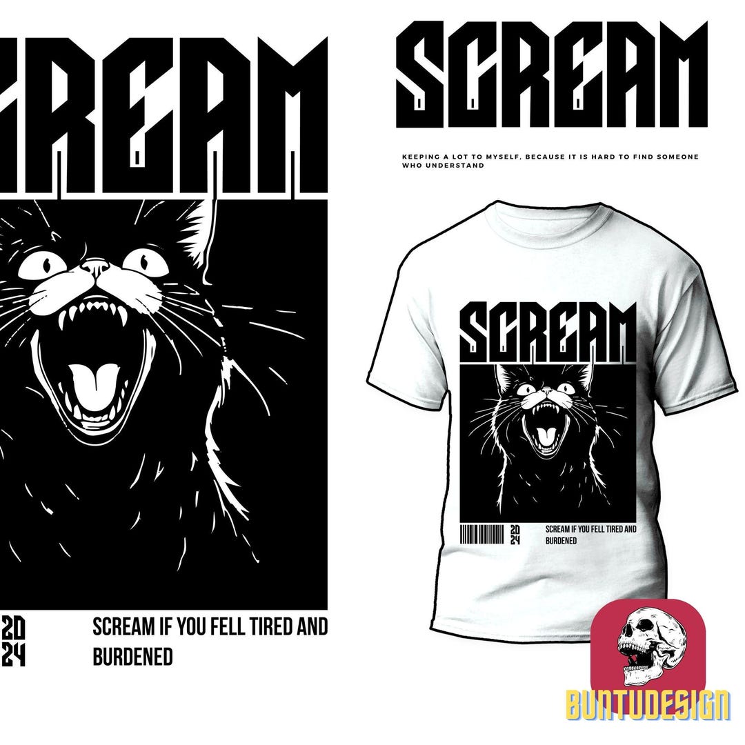 Scream T-shirt Design Graphic Design for Clothing Business and Personal ...