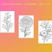 Floral Coloring Pages: 25 Delicate Flower Designs (digital Download ...