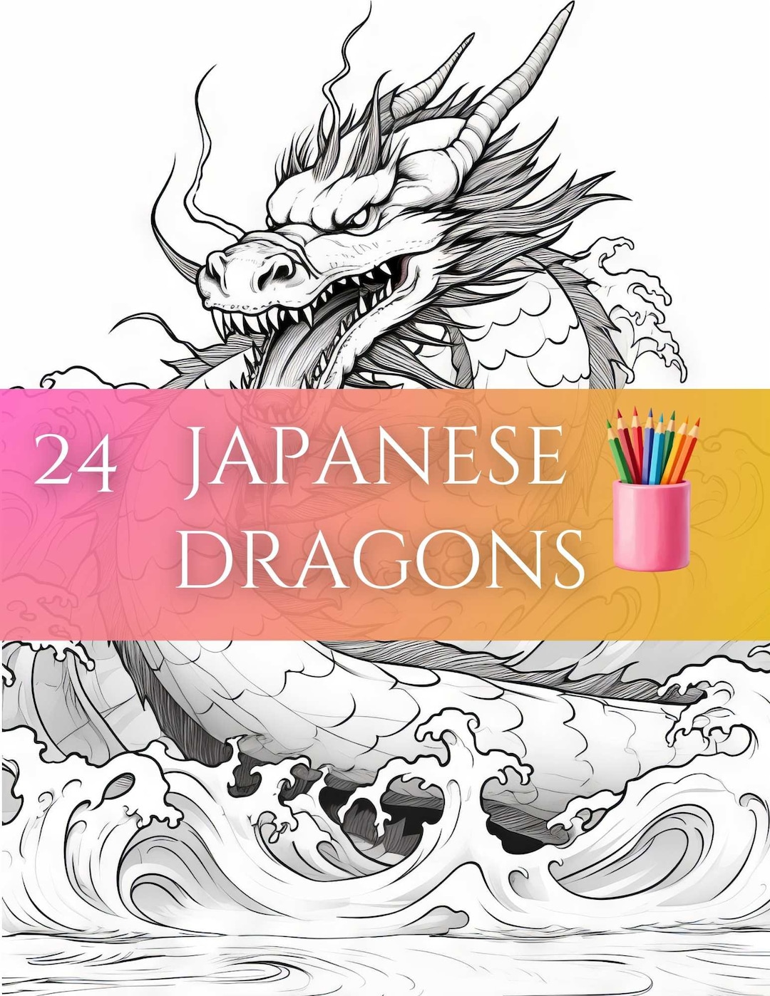 Japanese Dragon Coloring Pages: 25 Printable Art Designs (PDF Download ...