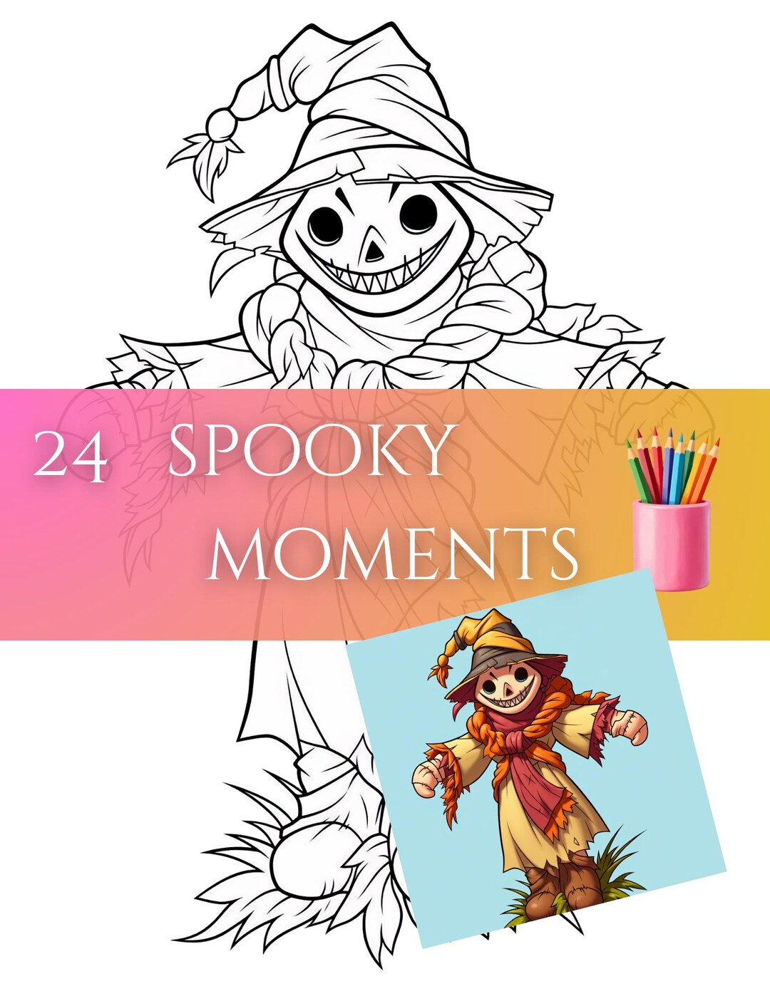 24 Fun Halloween Printable Coloring Pages, Halloween Party Activity ...