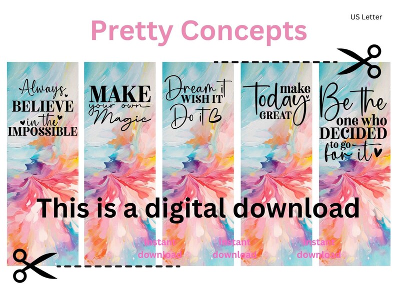 Printable Bookmarks, Positive Quotes, Printable Bookmarks for Book ...