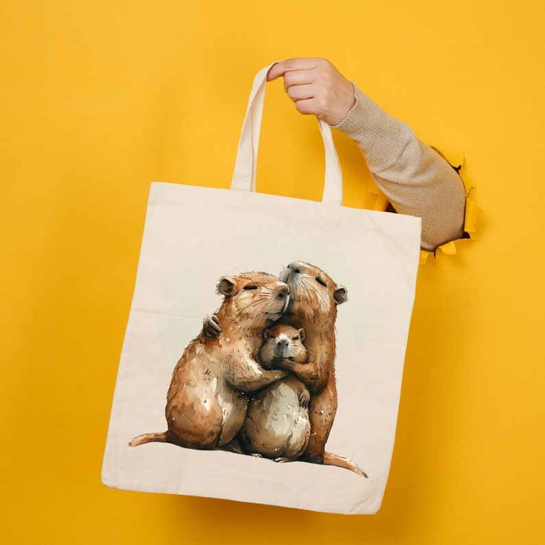 CAPYBARA Clipart Watercolor Capybaras Family Nursery PNG for Print With Transparent Background ...