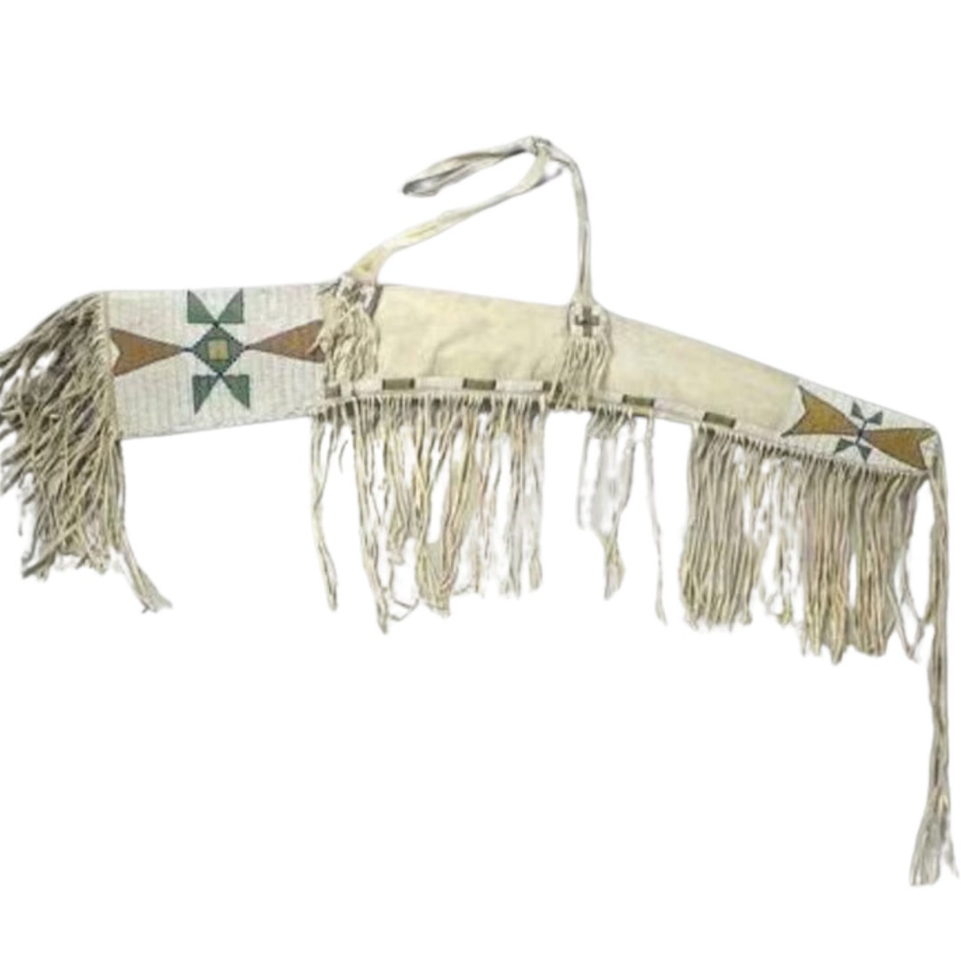 Indian Beaded Rifle Scabbard Sioux Style Suede Leather Gun Cover - Etsy