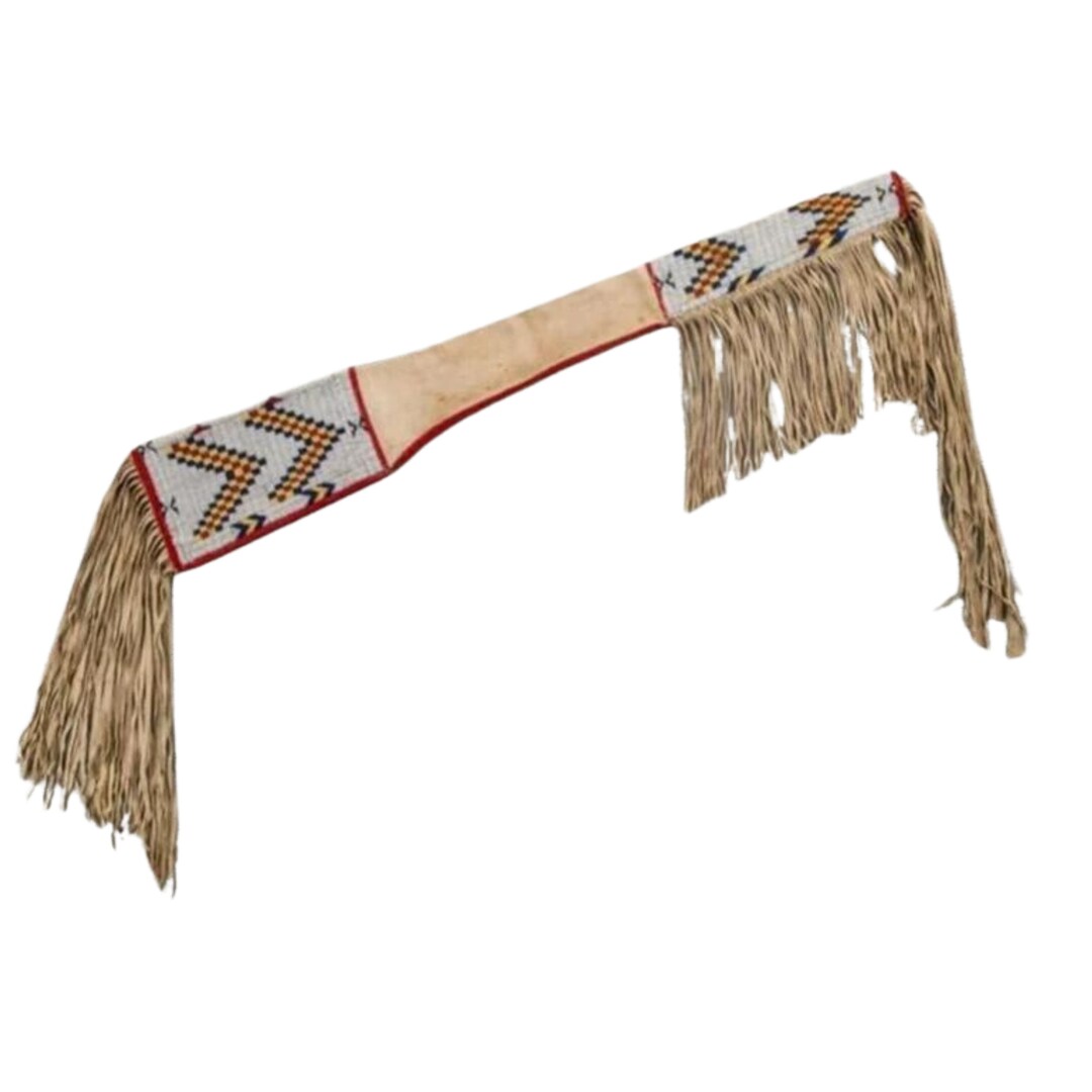 Native American Indian Beaded Rifle Scabbard Sioux Style Suede Leather ...