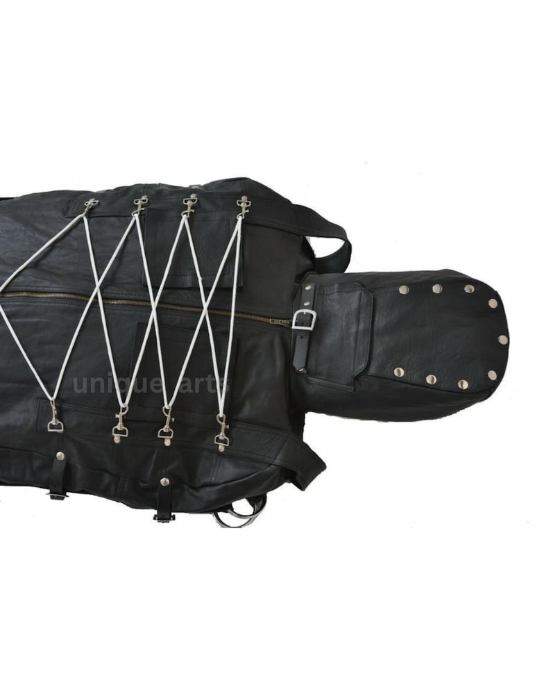 Bondage Sleep Sack, Leather Lace-up Body Bag for Sensory Play, BDSM ...