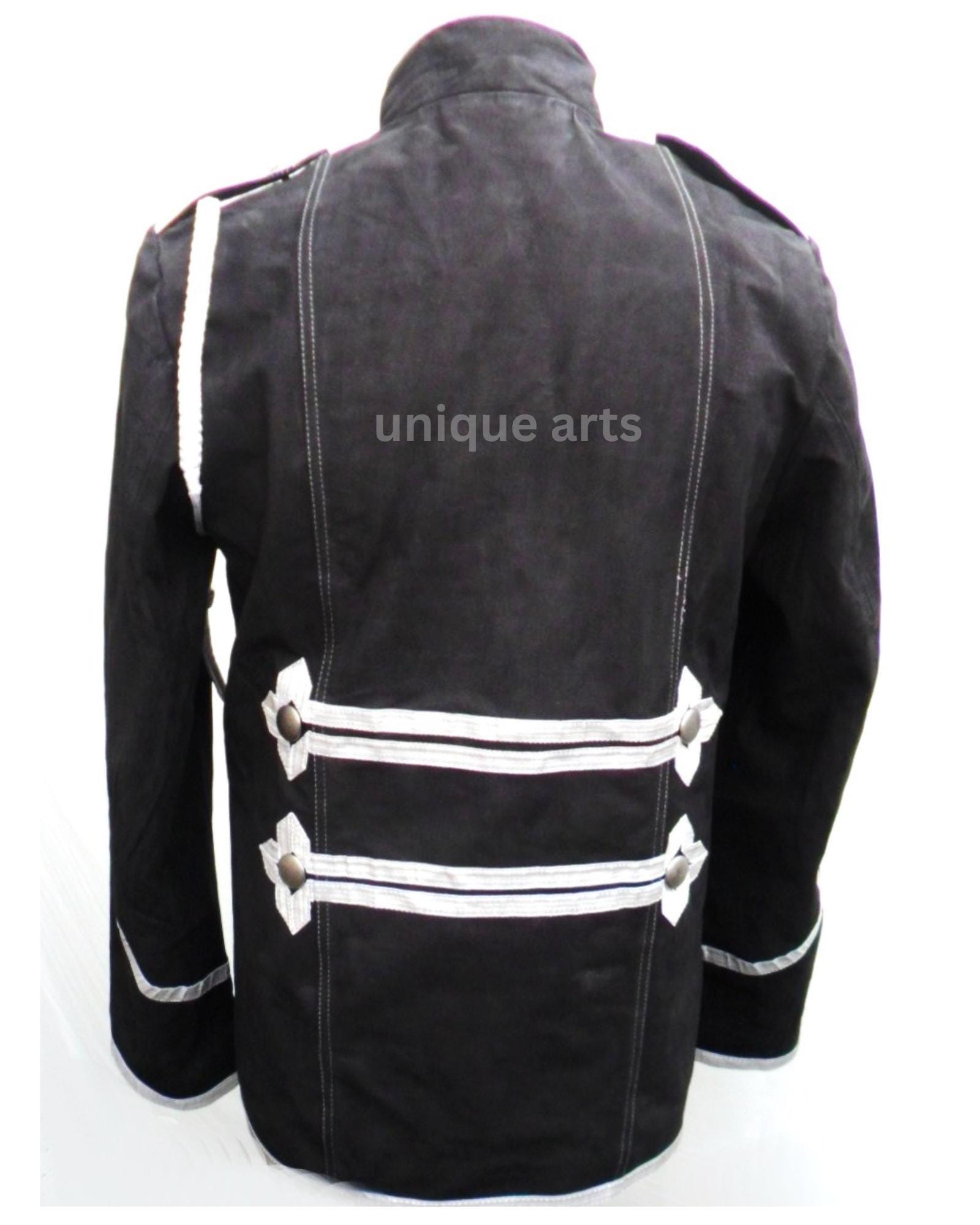 Black Parade Military Style Jacket – Gothic Emo Band Uniform Costume ...