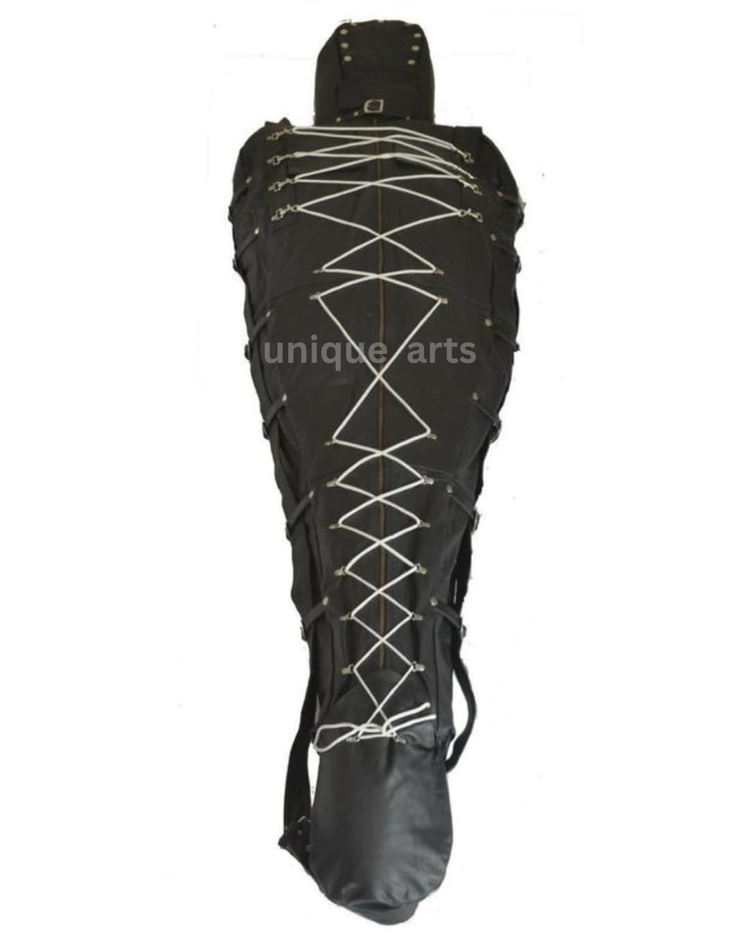 Bondage Sleep Sack, Leather Lace-up Body Bag for Sensory Play, BDSM ...