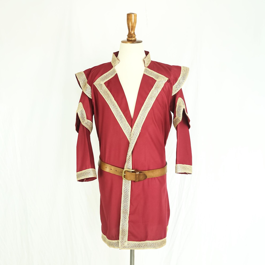 Reenactment Royal Tunic With Trim, Medieval Royal, Kaftan, Larp ...
