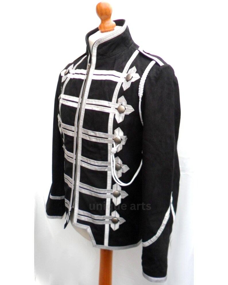 Black Parade Military Style Jacket – Gothic Emo Band Uniform Costume ...
