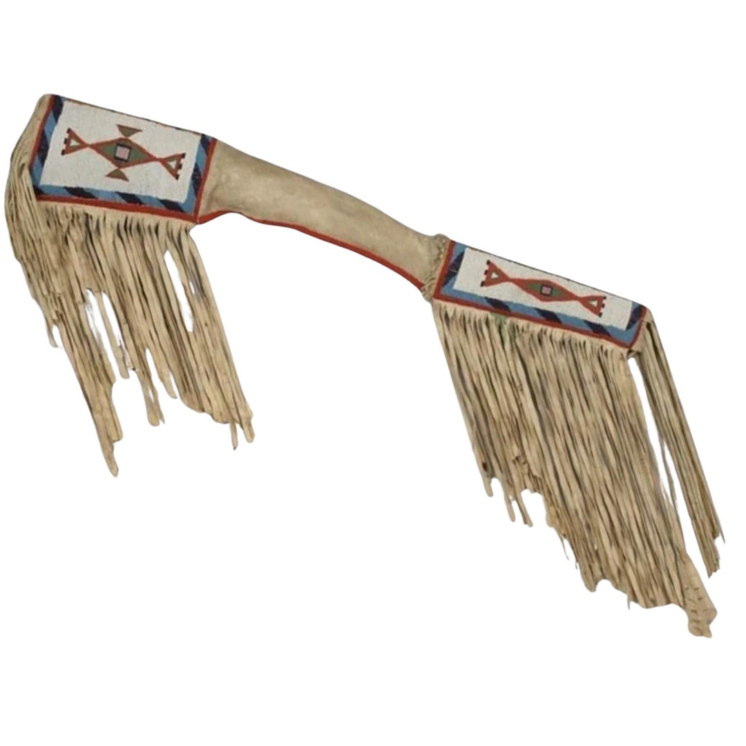 Indian Beaded Rifle Scabbard Sioux Style Suede Leather Gun Cover - Etsy