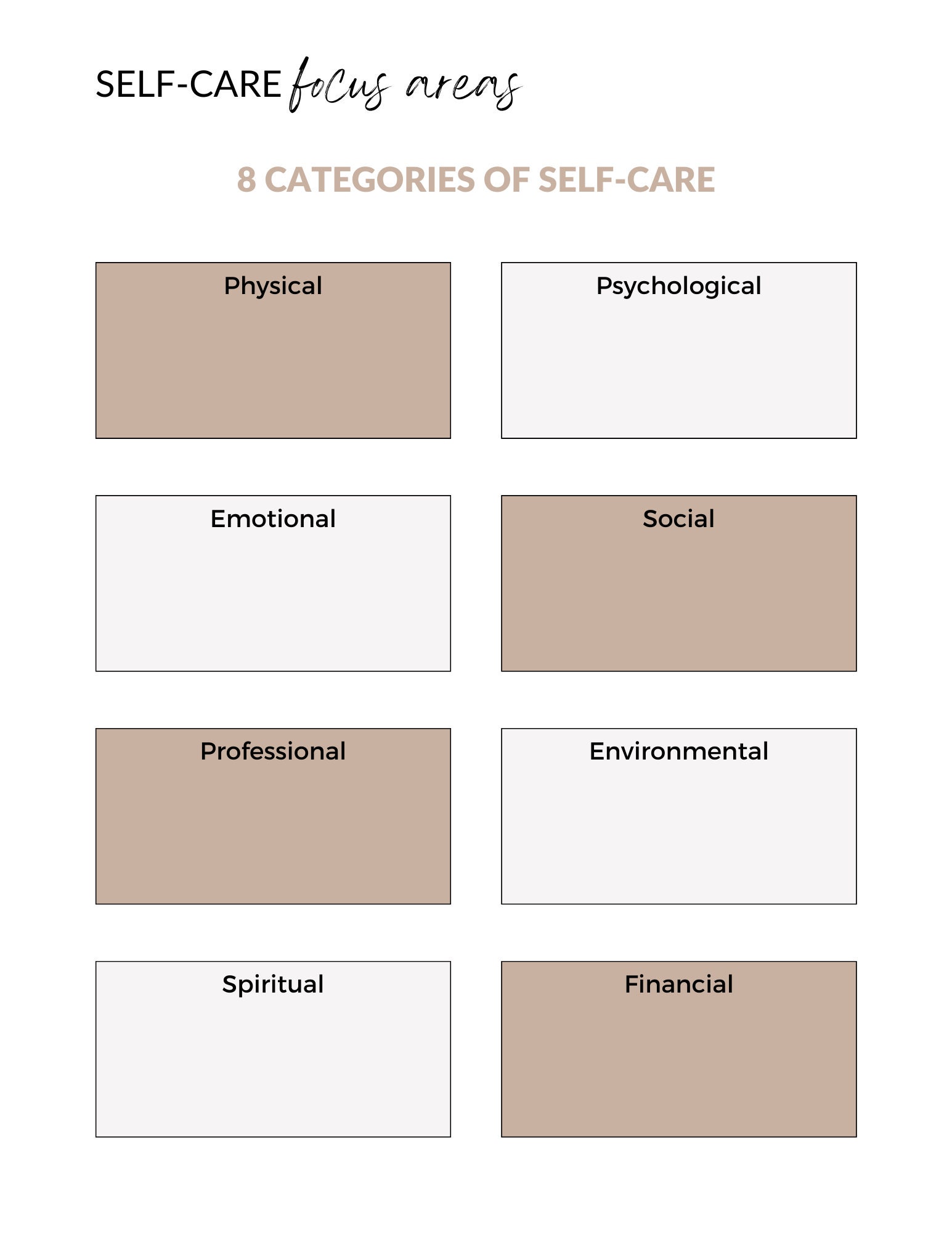 Canva Template, Self Care Planner, Self Care Template - Etsy