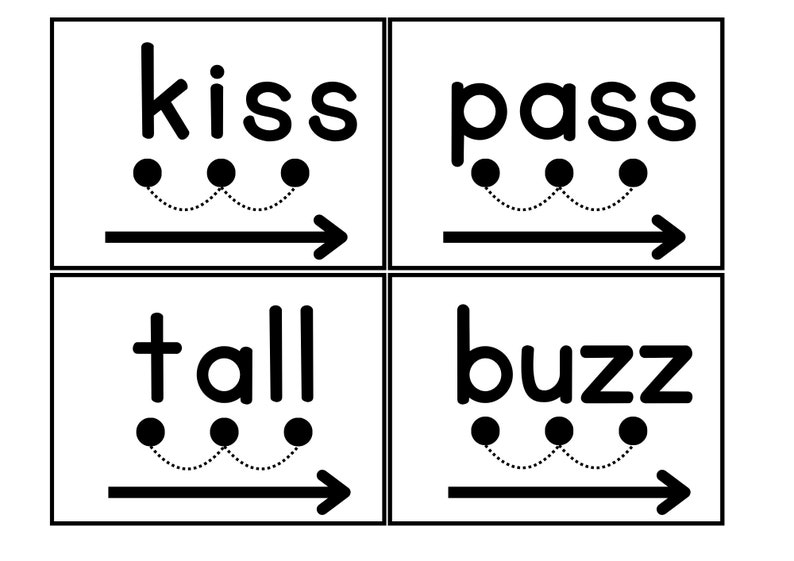 CVC Double Consonant Flash Cards, Phonics, Classroom Printable ...