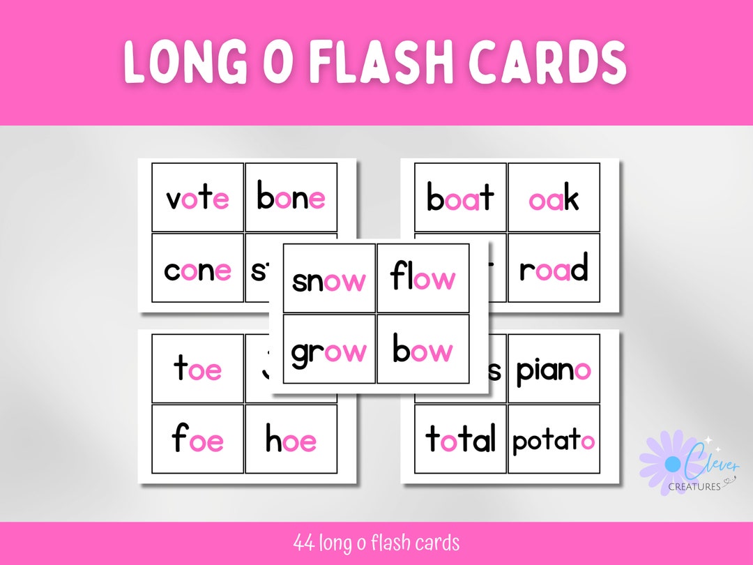 Long 'o' Flash Cards, Phonics, Classroom Printable Resources ...