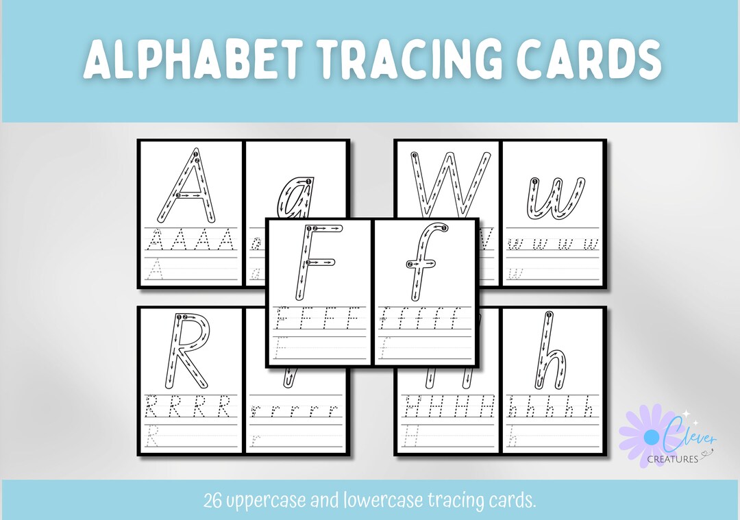 Alphabet Tracing Cards, Handwriting, Classroom Printable Resources ...