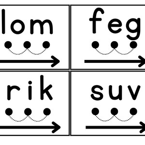 CVC Nonsense Words Blending Flash Cards, Phonics, Classroom Printable ...