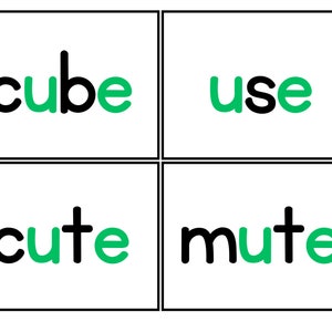 Long 'u' Flash Cards, Phonics, Classroom Printable Resources ...