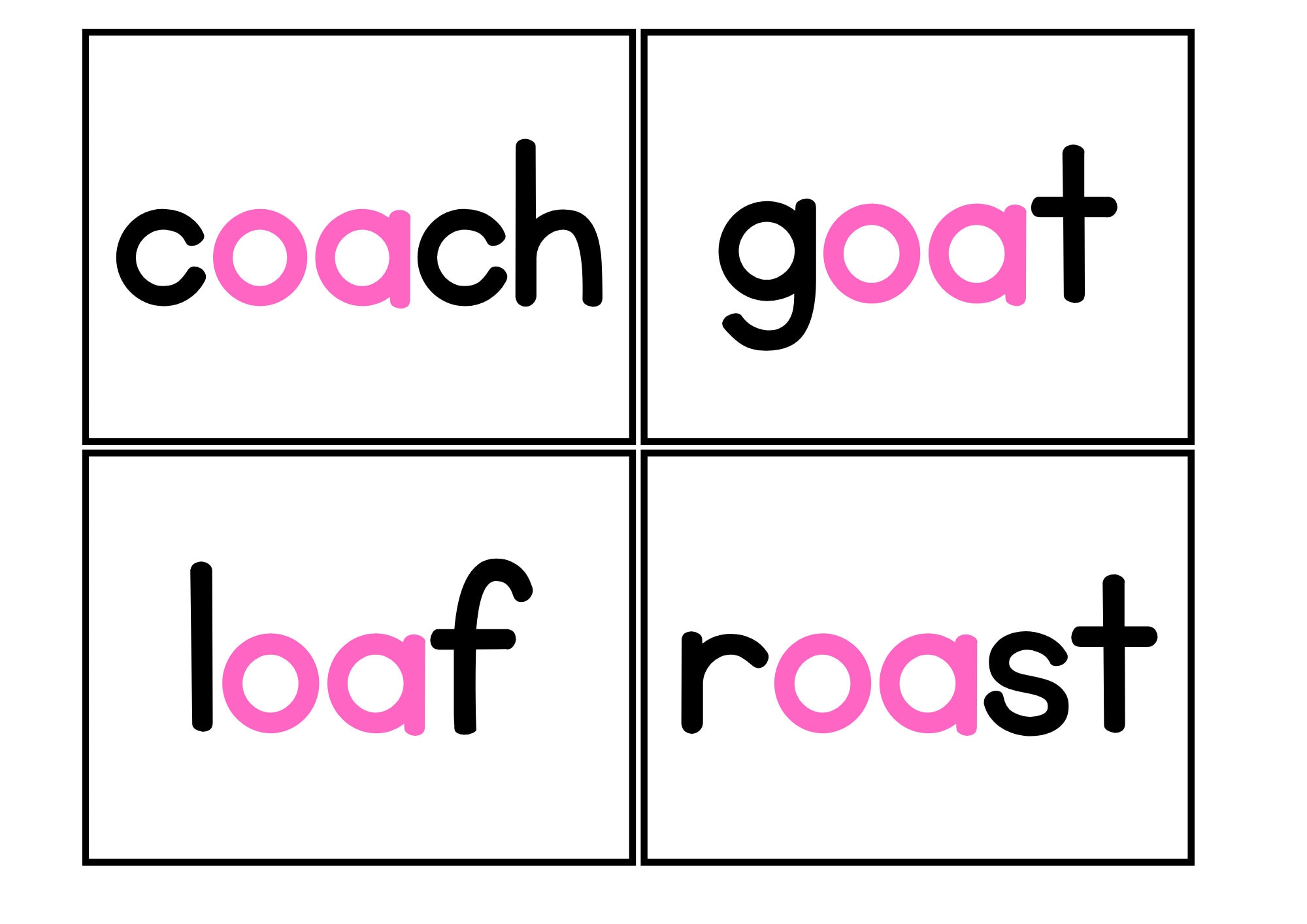 Long 'o' Flash Cards, Phonics, Classroom Printable Resources ...