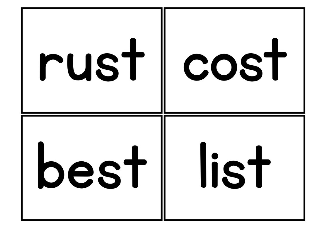 CVCC Words Flash Cards, Phonics, Classroom Printable Resources ...