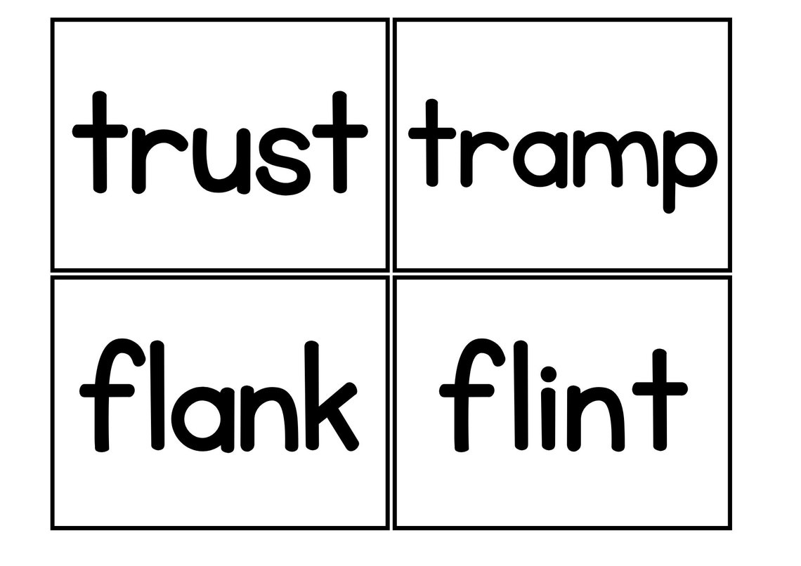 CCVCC Words Flash Cards, Phonics, Classroom Printable Resources ...