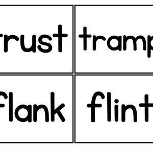 CCVCC Words Flash Cards, Phonics, Classroom Printable Resources ...