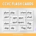 CCVC Words Flash Cards, Phonics, Classroom Printable Resources ...