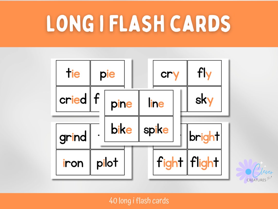 Long 'i' Flash Cards, Phonics, Classroom Printable Resources ...