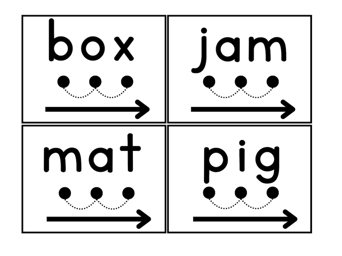 CVC Words Blending Flash Cards, Phonics, Classroom Printable Resources ...