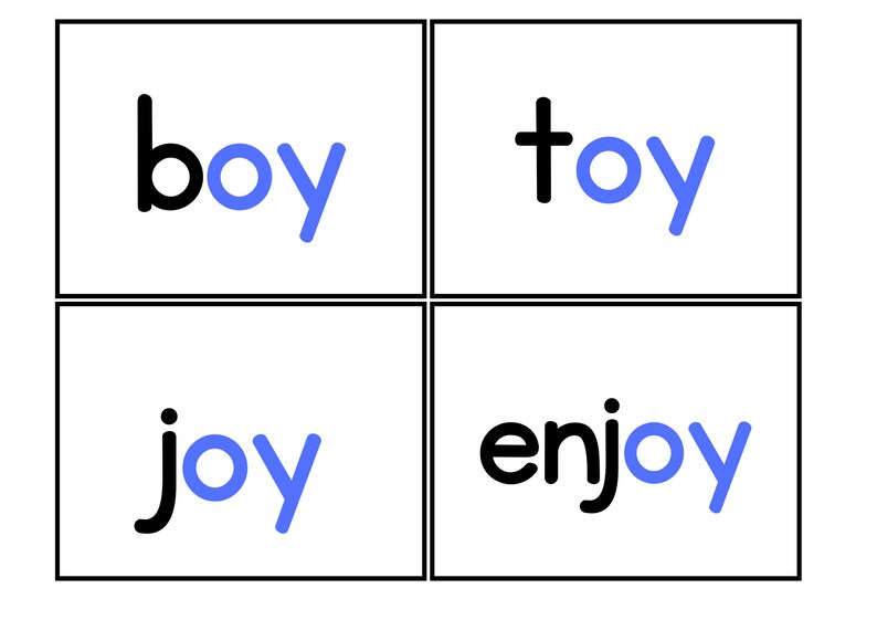 Vowel Digraph Flash Cards, Diphthongs, Phonics, Classroom Printable ...