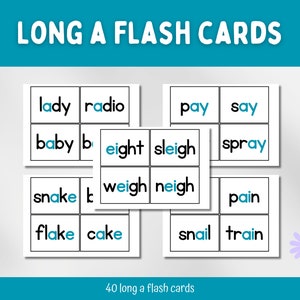 Long 'a' Flash Cards, Phonics, Classroom Printable Resources ...