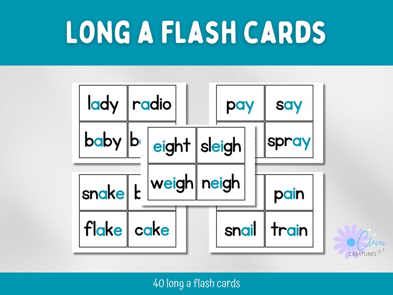 Long 'a' Flash Cards, Phonics, Classroom Printable Resources ...